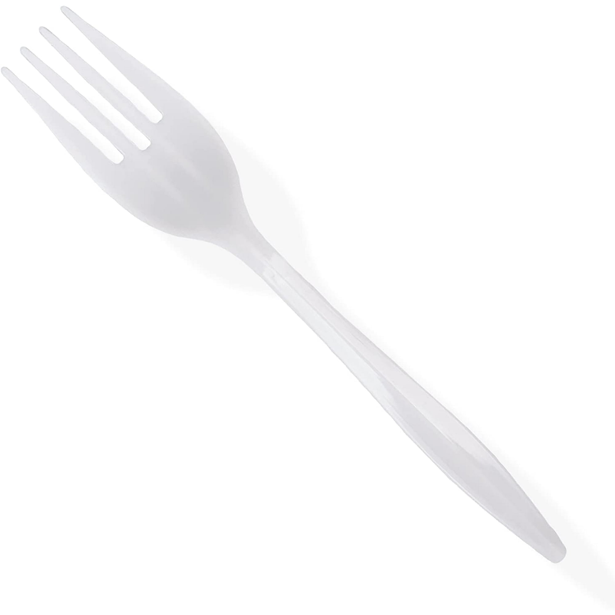 Gusto Heavy Duty Plastic Forks Bulk Disposable Cutlery Set 400 White ...