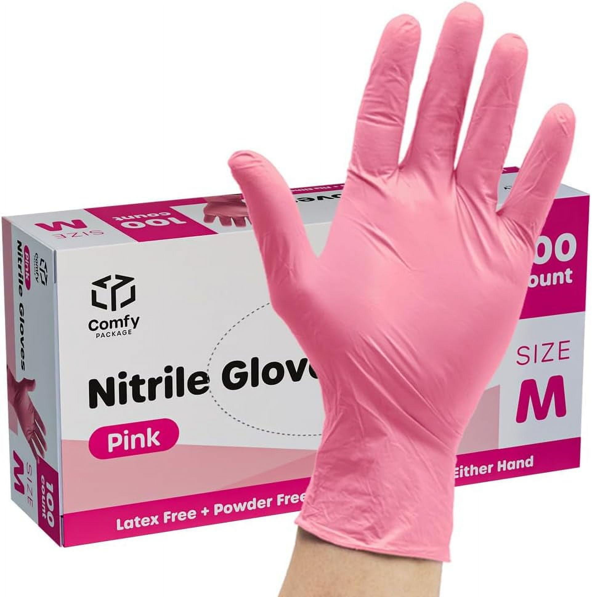 Comfy Package Nitrile Disposable Gloves Latex Free and Rubber Free ...