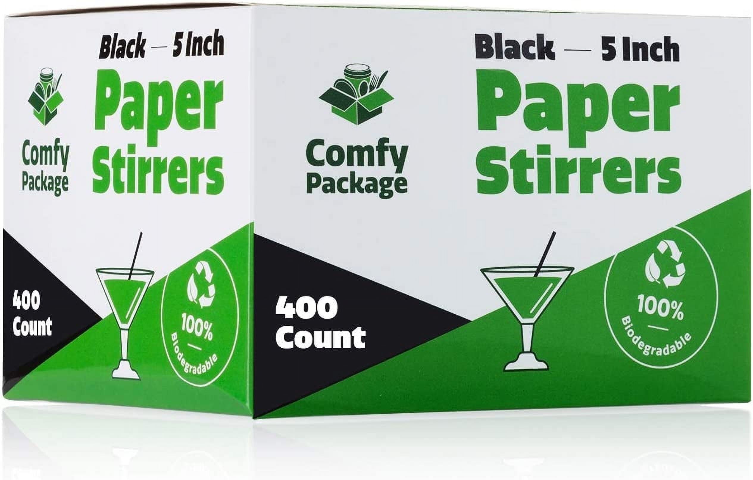 Comfy Package Paper Stirrer and Straw for Coffee and Cocktails ...