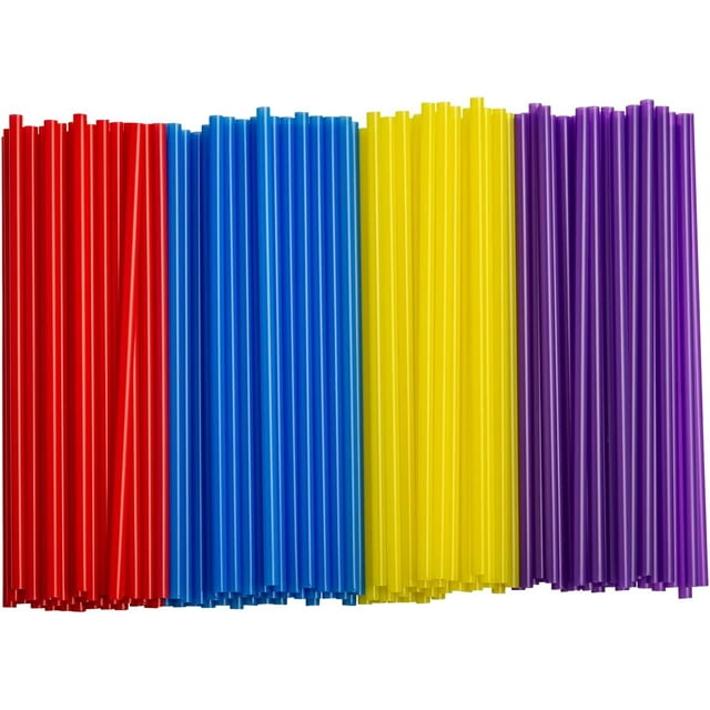 Comfy Package Plastic Straws Disposable Smoothie & Cocktail Straws, 500 ...