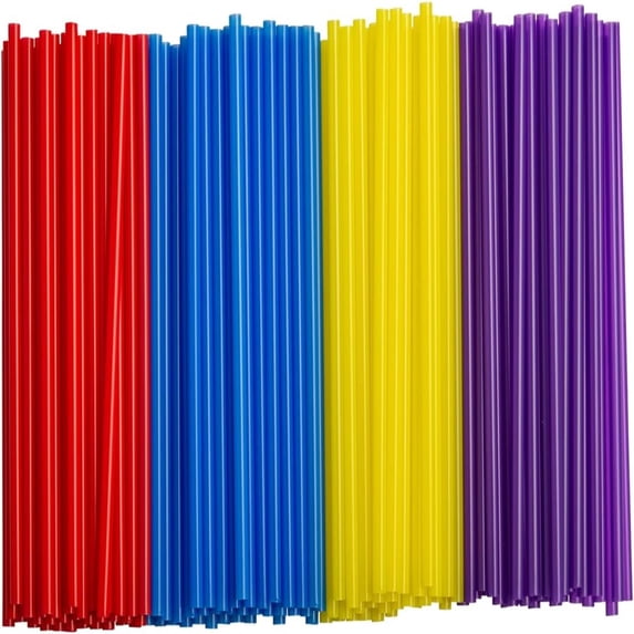 Comfy Package Long Drinking Plastic Straws, Disposable, For Smoothie ...
