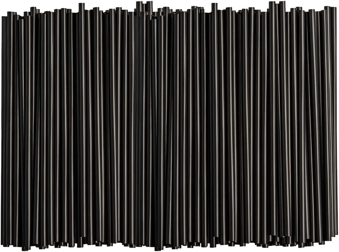 Comfy Package 500-Pack Black Plastic Straws, Disposable Drinking Straws ...