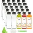 Comfy Package Reusable Plastic Juice Bottles with Caps, Labels, Brush ...