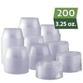 Comfy Package Small Plastic Cups with Lids 3.25 Oz Mini Cups for Jello ...