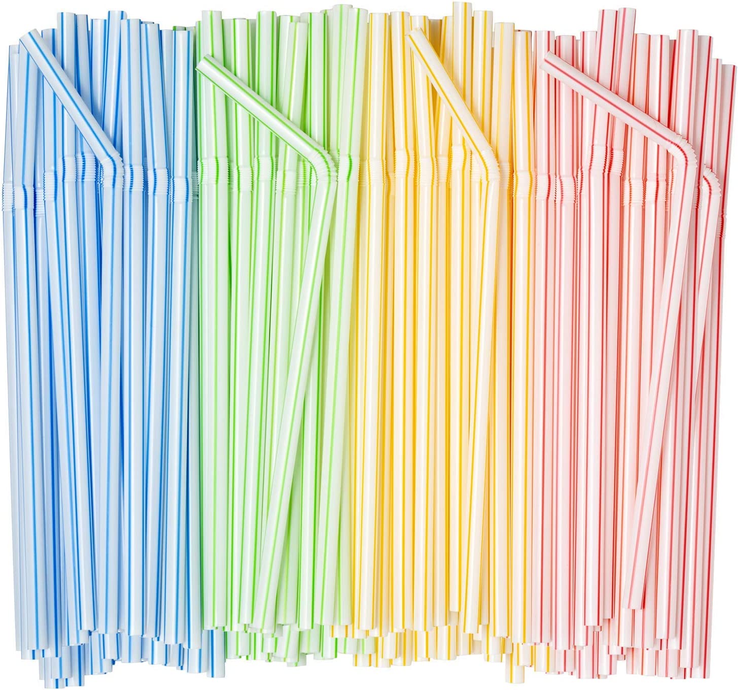 Comfy Package 10” Disposable Straws Drinking Plastic Straw Bulk Pack ...