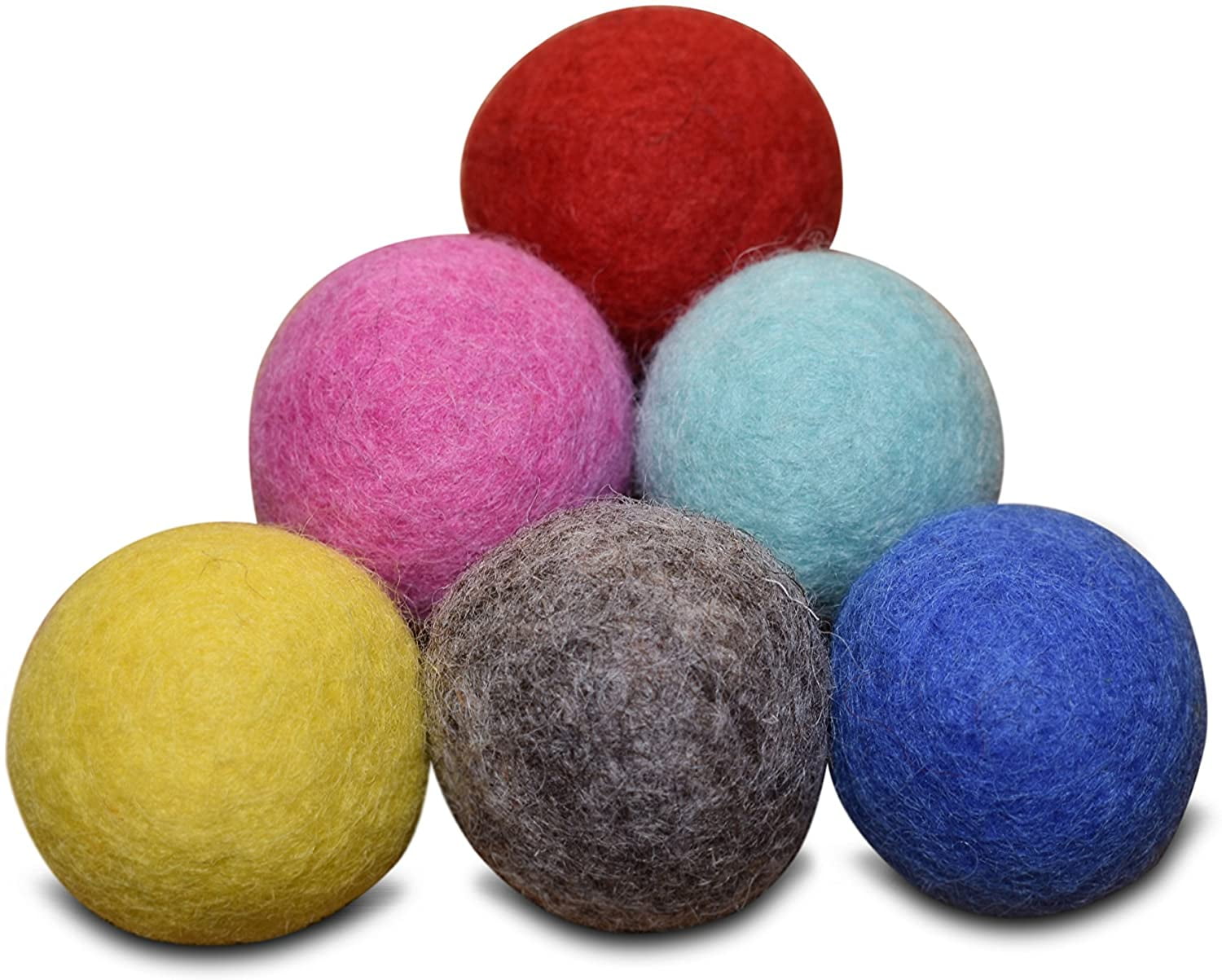 Asvrilmar Comfy Pet Supplies, 100% Wool Felt Ball Toys for Cats, Set of ...
