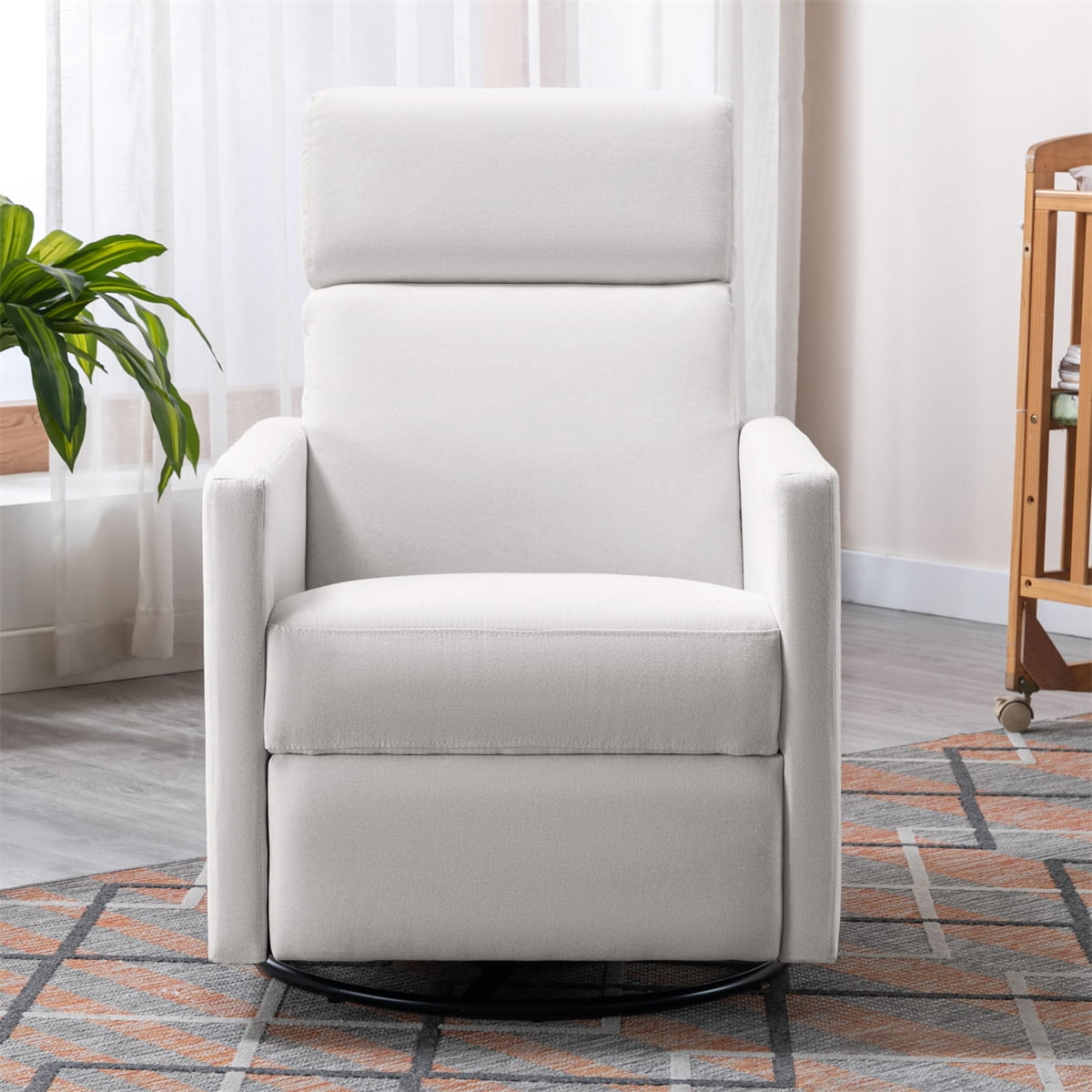 Comfy Rocker Nursery Chair, 362 Degree Rotating Gliding Rocking Chair ...