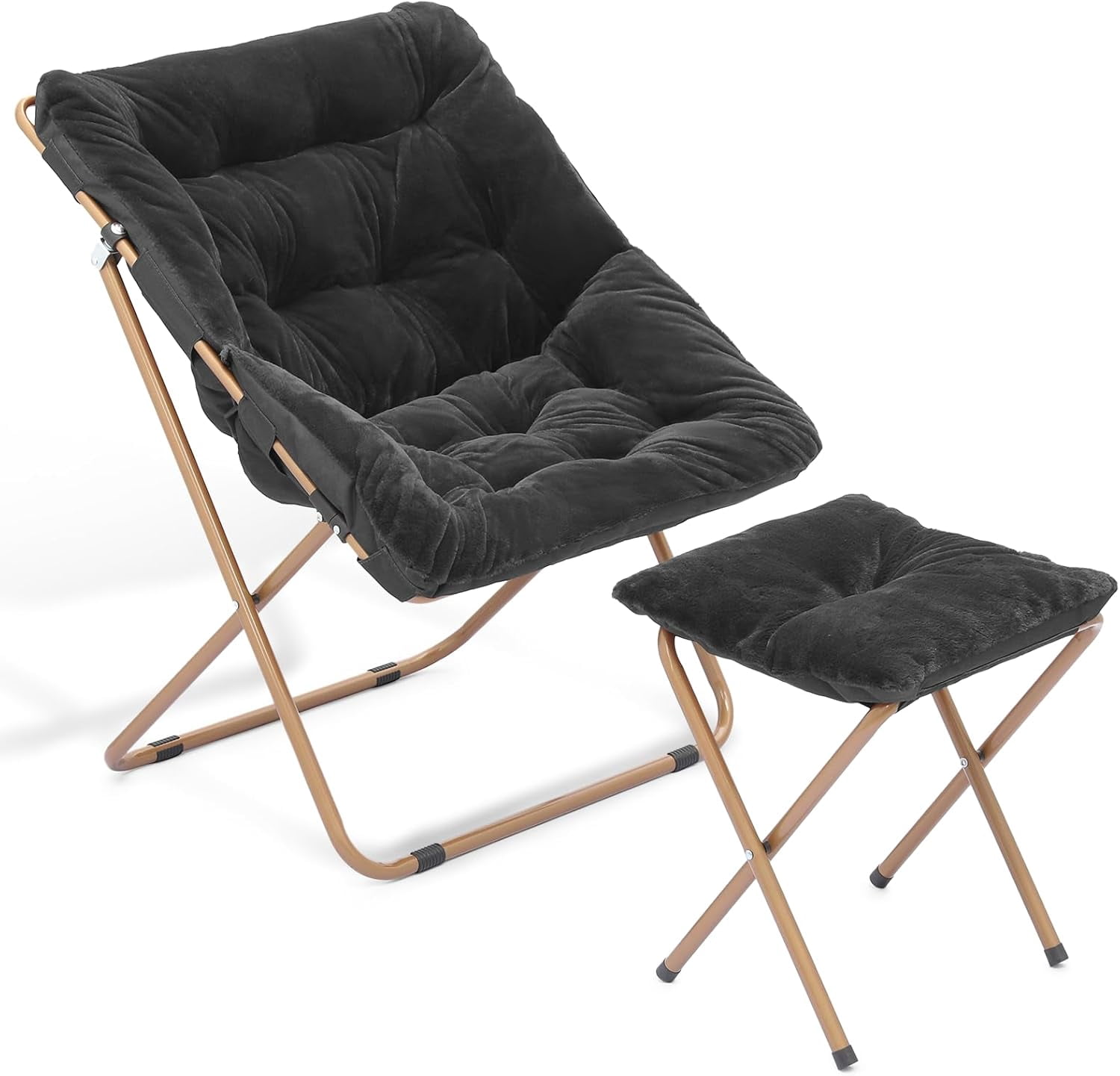Comfy Saucer Chair with Ottoman for Adults- Lazy Chair with Ottoman ...