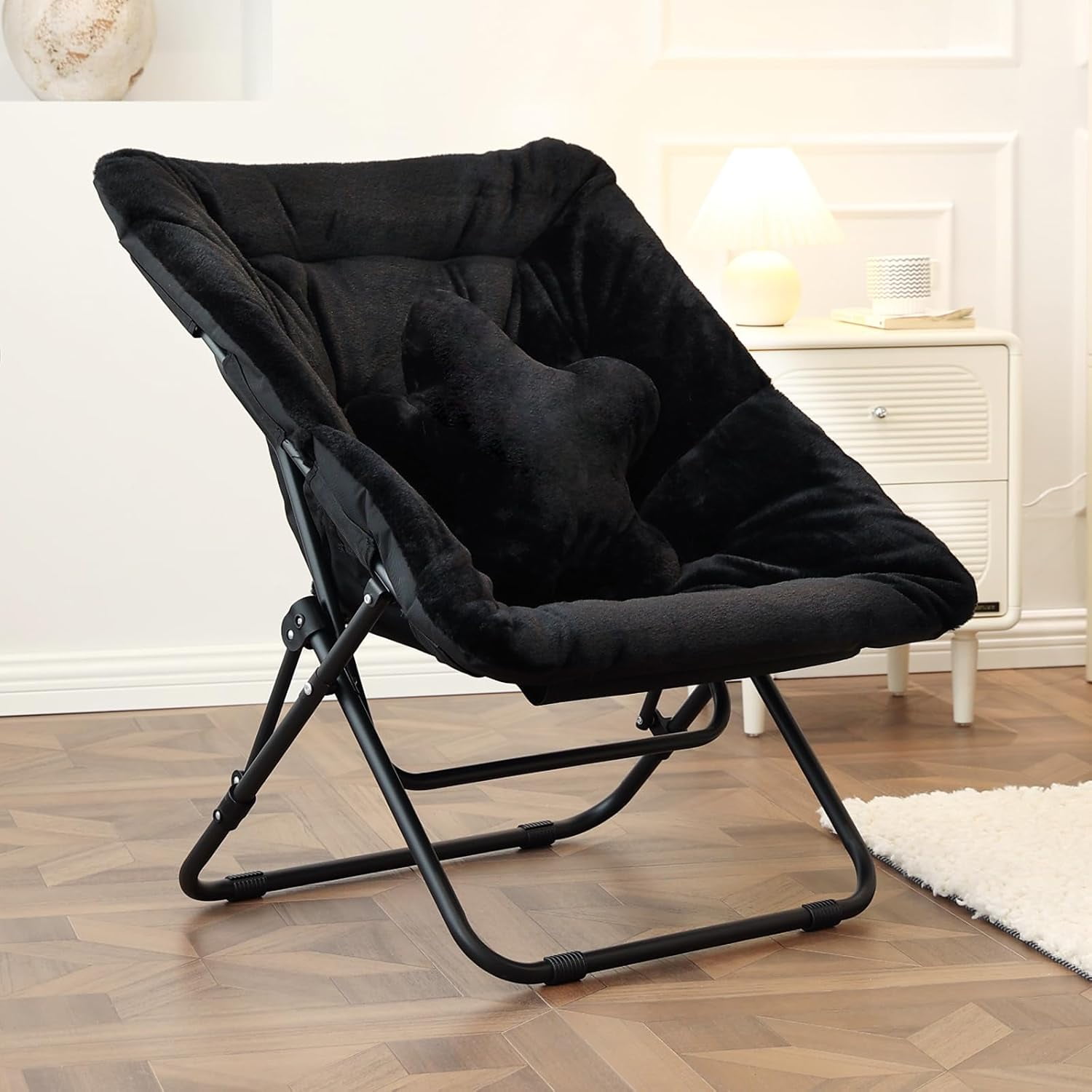 Comfy Saucer Chair, Oversized Folding Reading Chair for Adults with ...