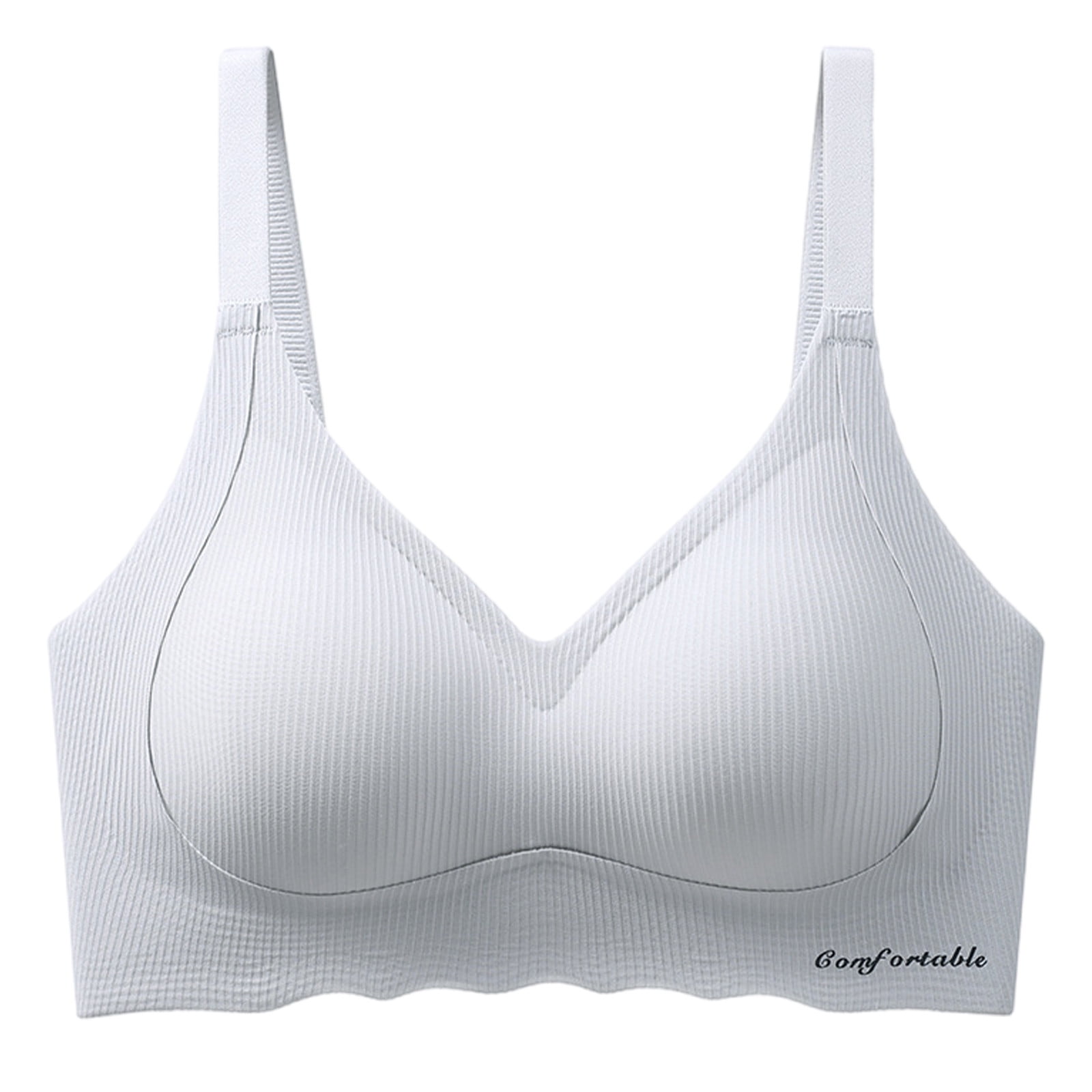 Comfy Sports Bras for Women Lightly Lined Bra Feature V-Neck Longline ...