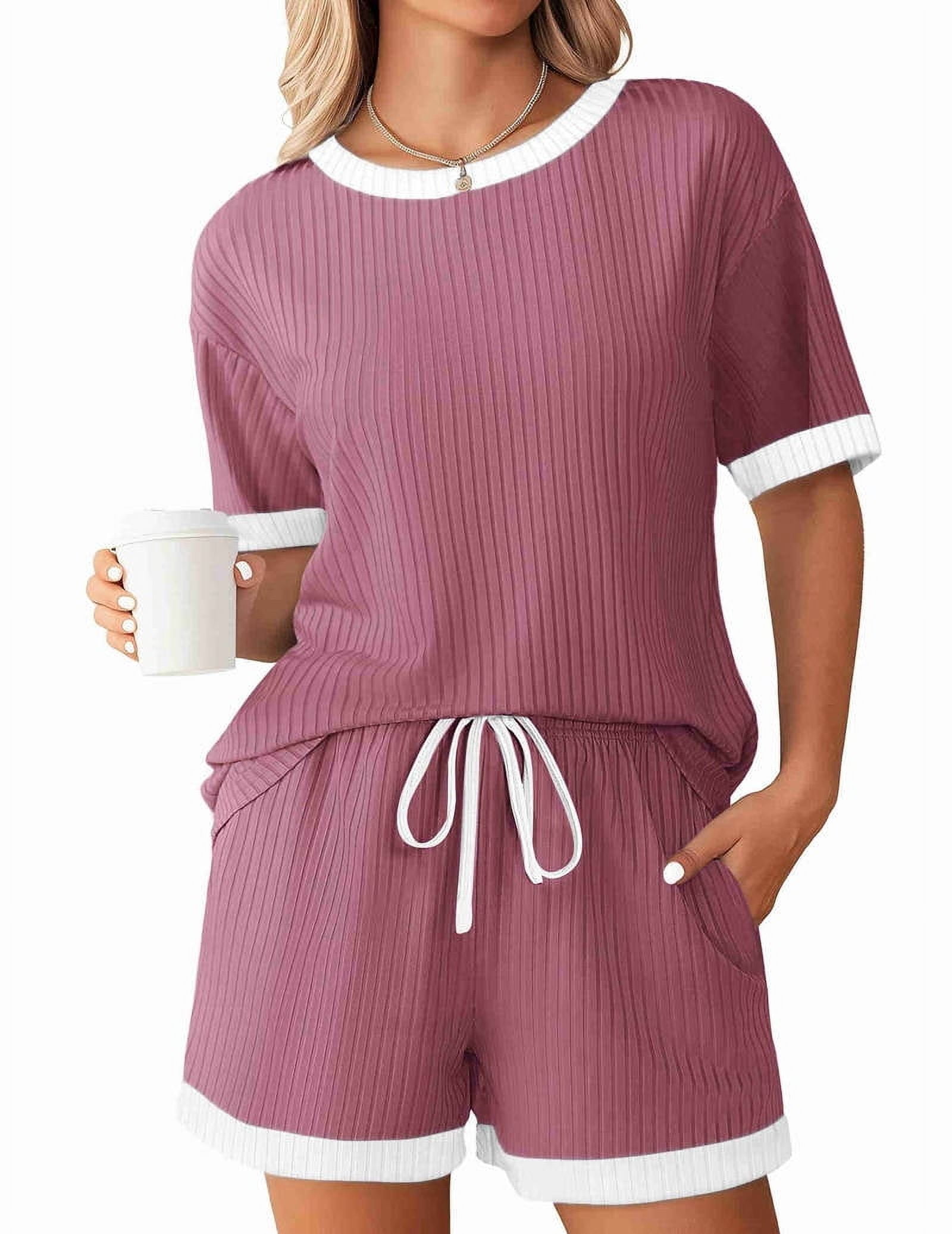 Comfy Summer Sets with Pockets Loose Fit Color Block Design Matching 2 ...