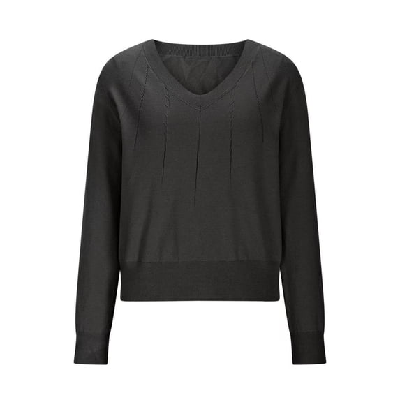 Comfy Versatile Sweaters for Women Cozy Fall Winter Loose V Neck Long ...