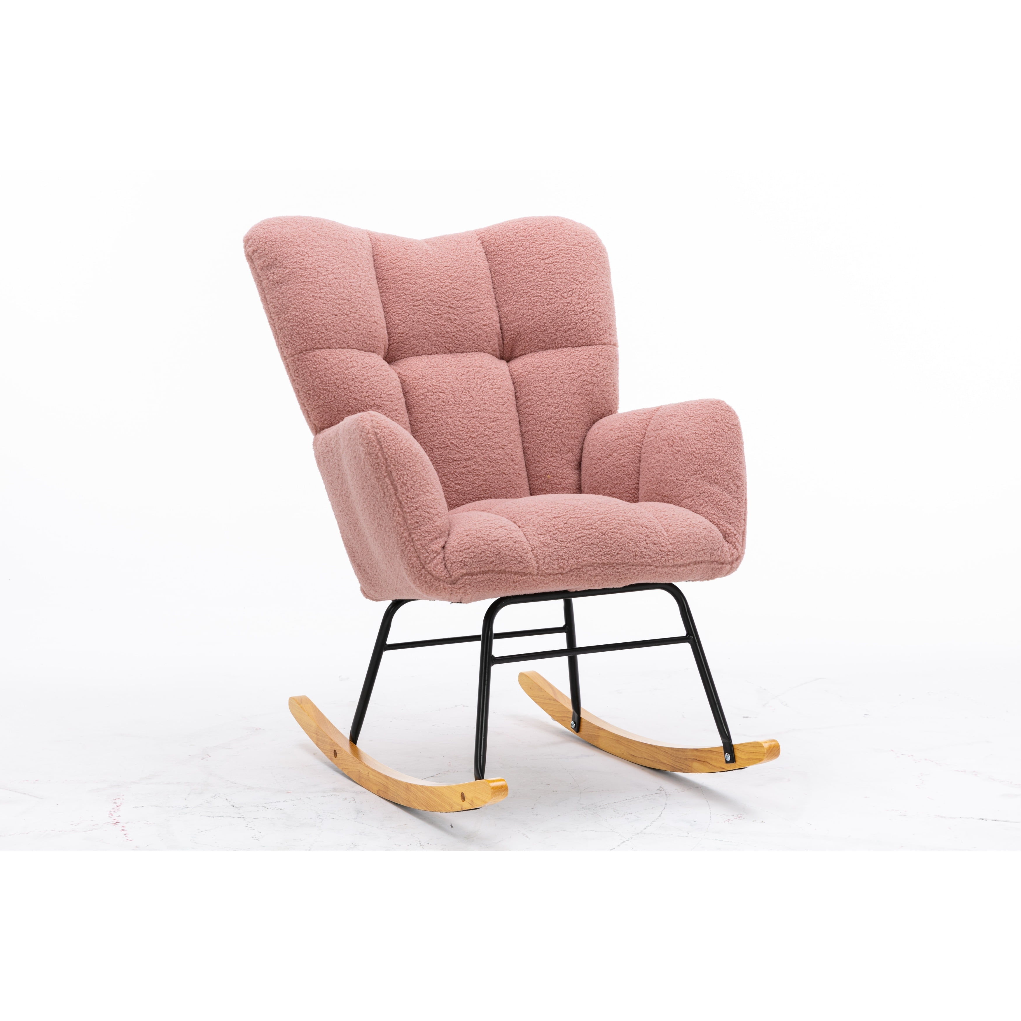 Comfy Wingback Glider Rocker Rocking Chair for Nursery for Living Room ...