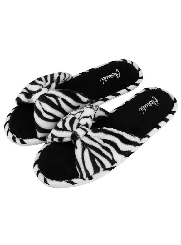 Zebra Print Slippers