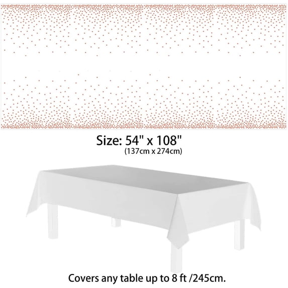 ComfyDom 4 Pack Plastic Tablecloths for Rectangle Tables, Waterproof ...