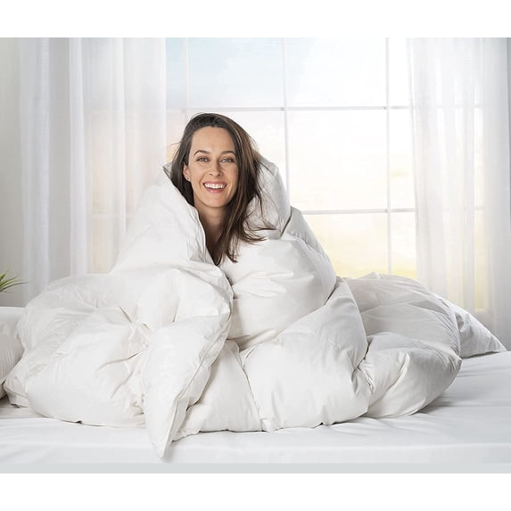ComfyDown Luxurious Twin Comforter - Washable, Goose Down, 650 Fill ...