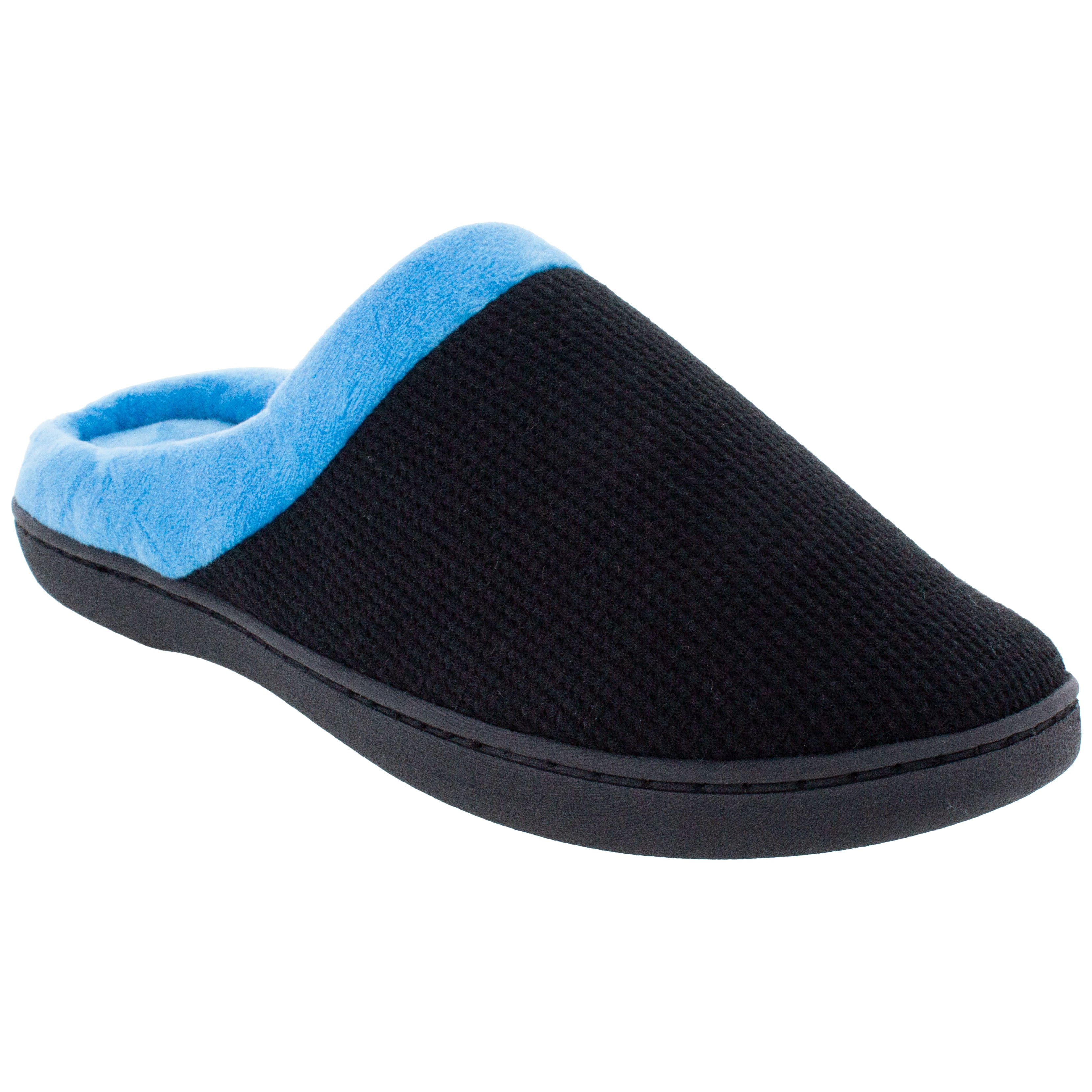 ComfyFeet Everything Comfy Black and Light Blue Clog Slipper - XX Large ...