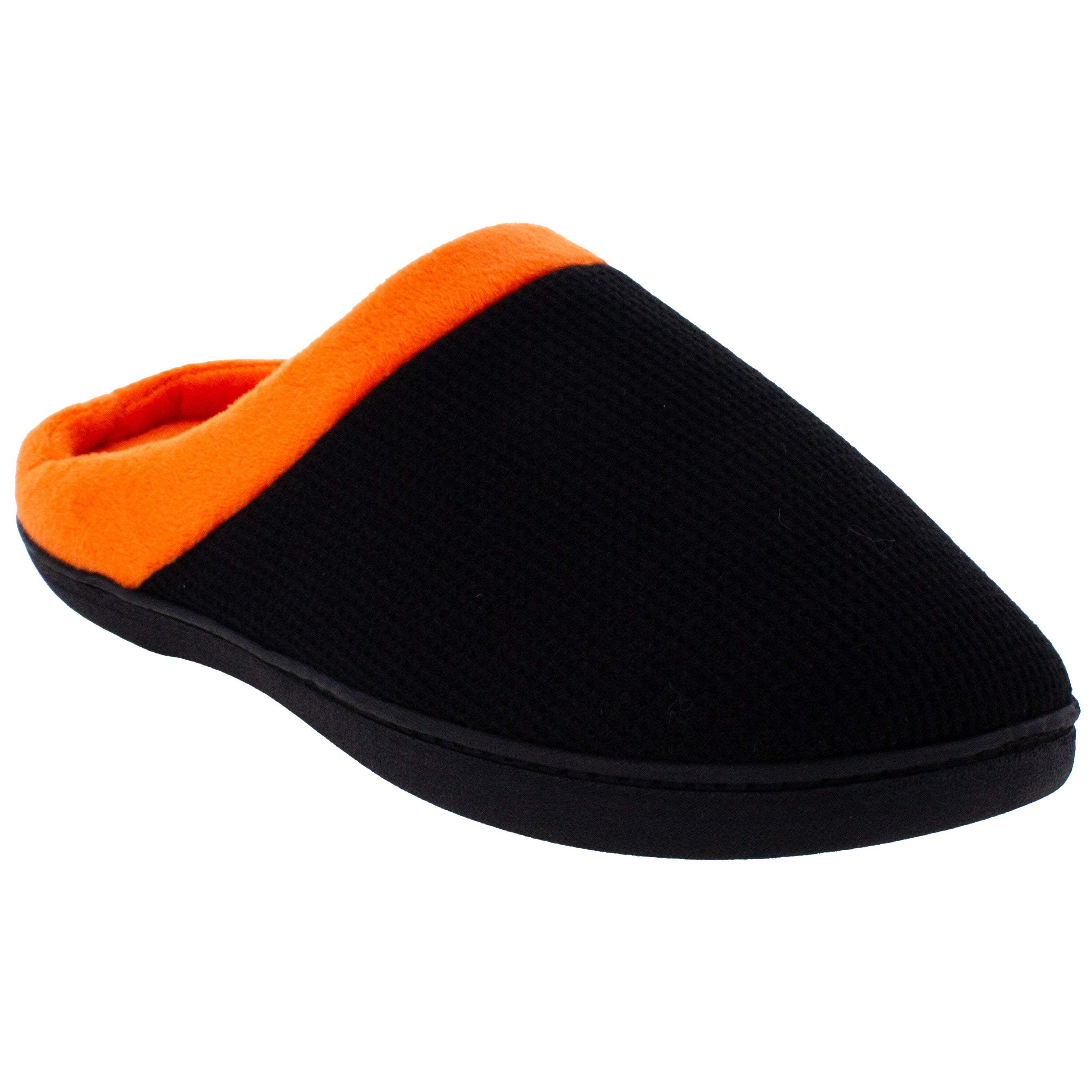 ComfyFeet Everything Comfy Black and Orange Clog Slipper - Medium ...