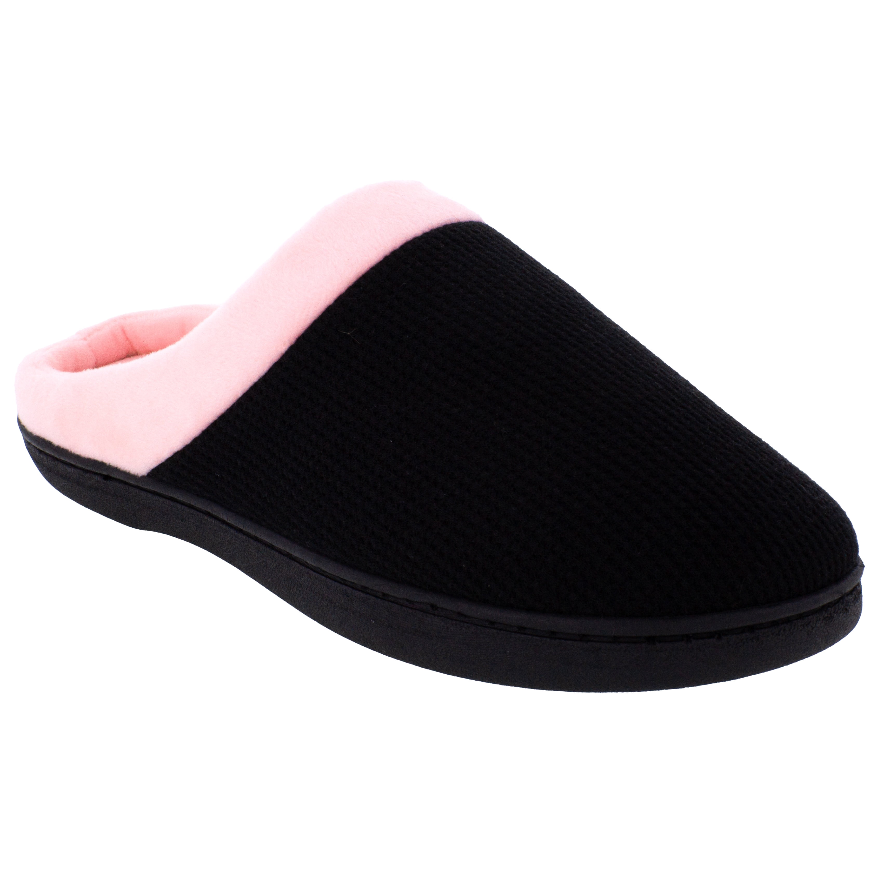 ComfyFeet Everything Comfy Black and Pink Clog Slipper - Large ...
