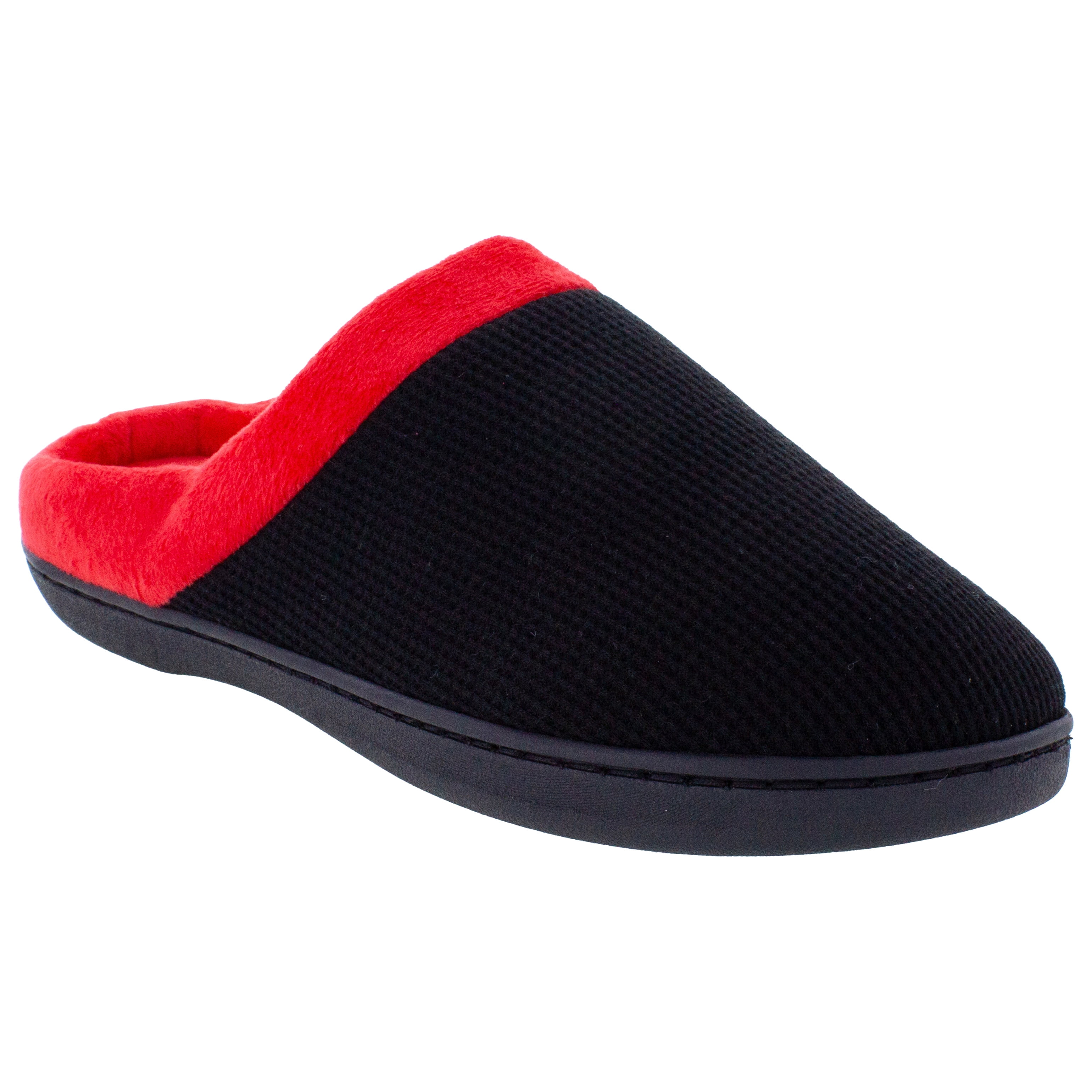 ComfyFeet Everything Comfy Black and Red Clog Slipper - Large - Walmart.com