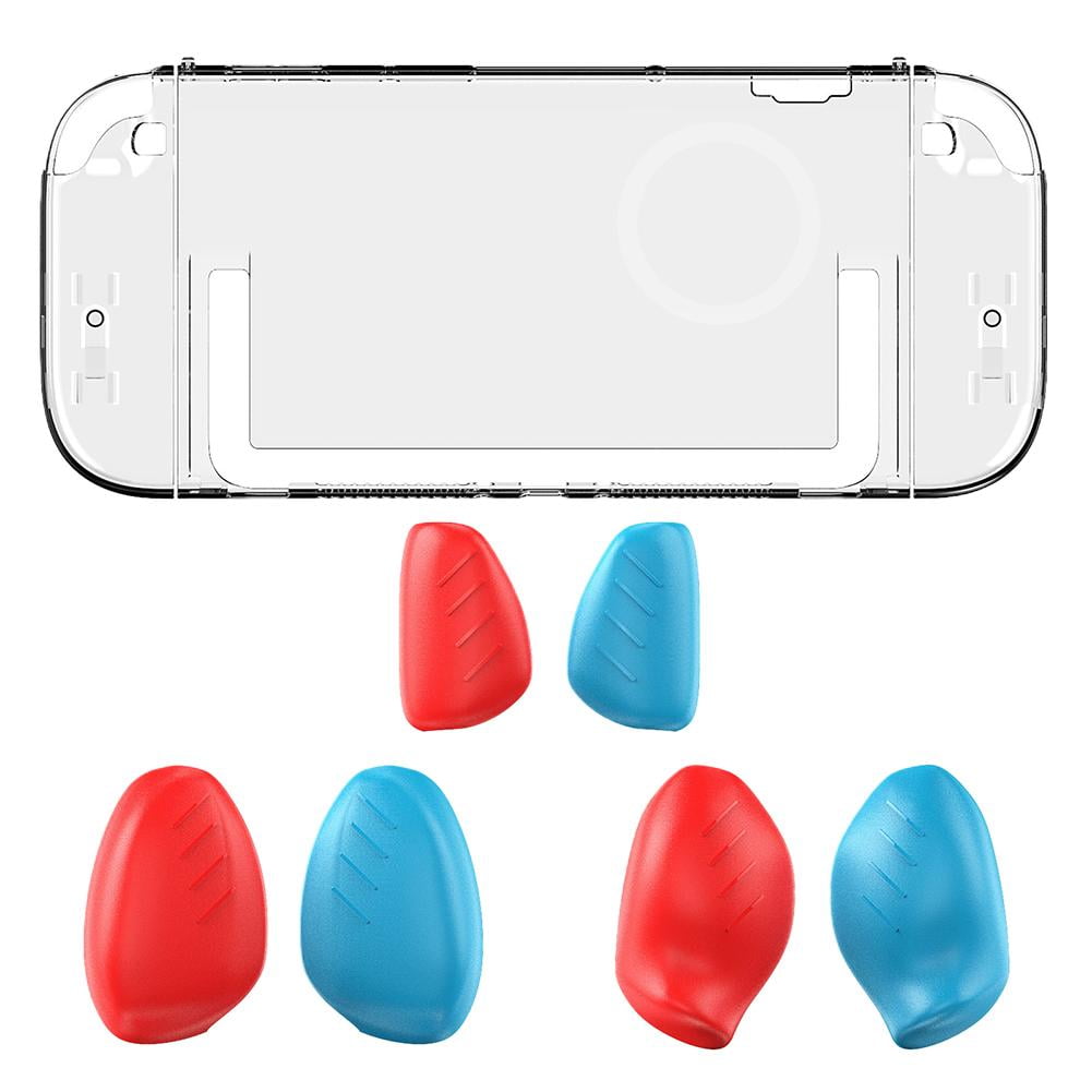 ComfyPaws Living Transparent Shell with Blue and Red Handle For Switch ...