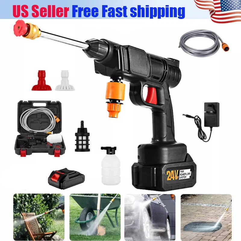 ComfyPro Cordless Electric High Pressure Water Spray Car Gun Portable ...