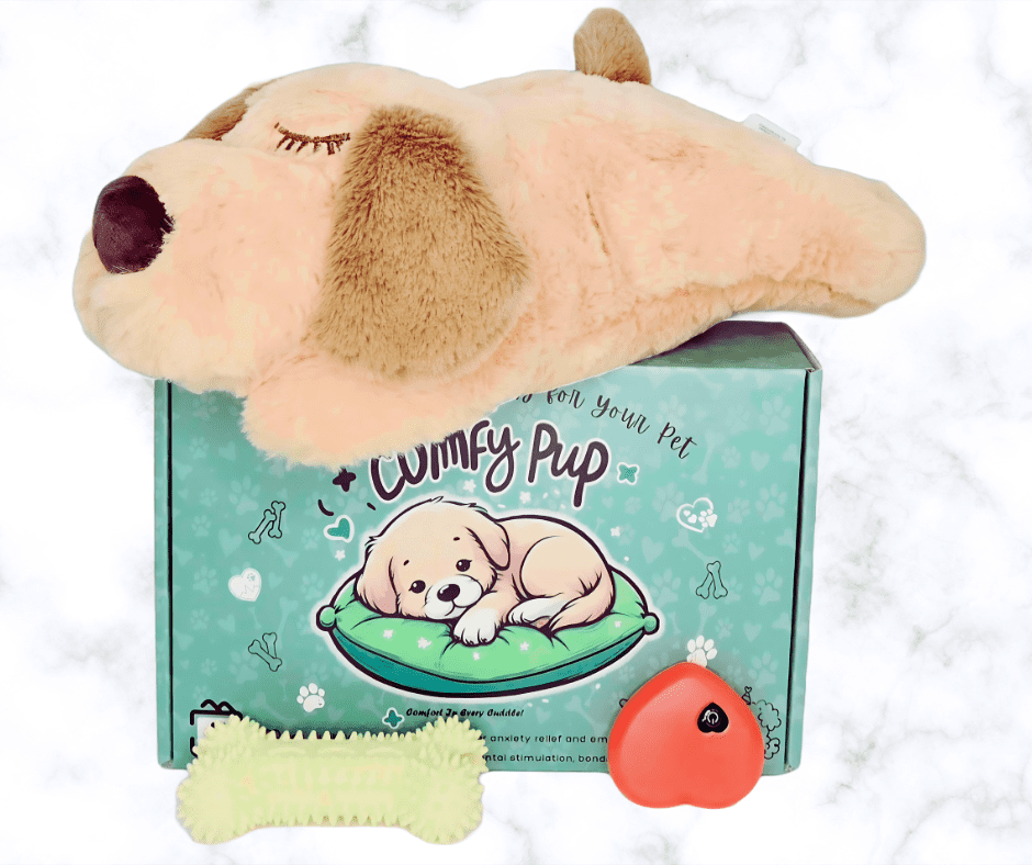 “ComfyPup Gift Box – Includes Heartbeat Plush Toy for Anxiety Relief ...