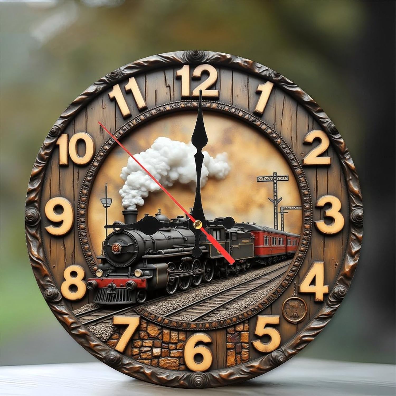 ComfyUI_00135_10-Inch Wooden Wall Clock, Silent Movement, Battery ...