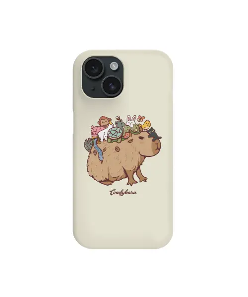 Comfybara Cozy Capybara Cute Animal Phone Case for iPhone 16 15 14 13 ...