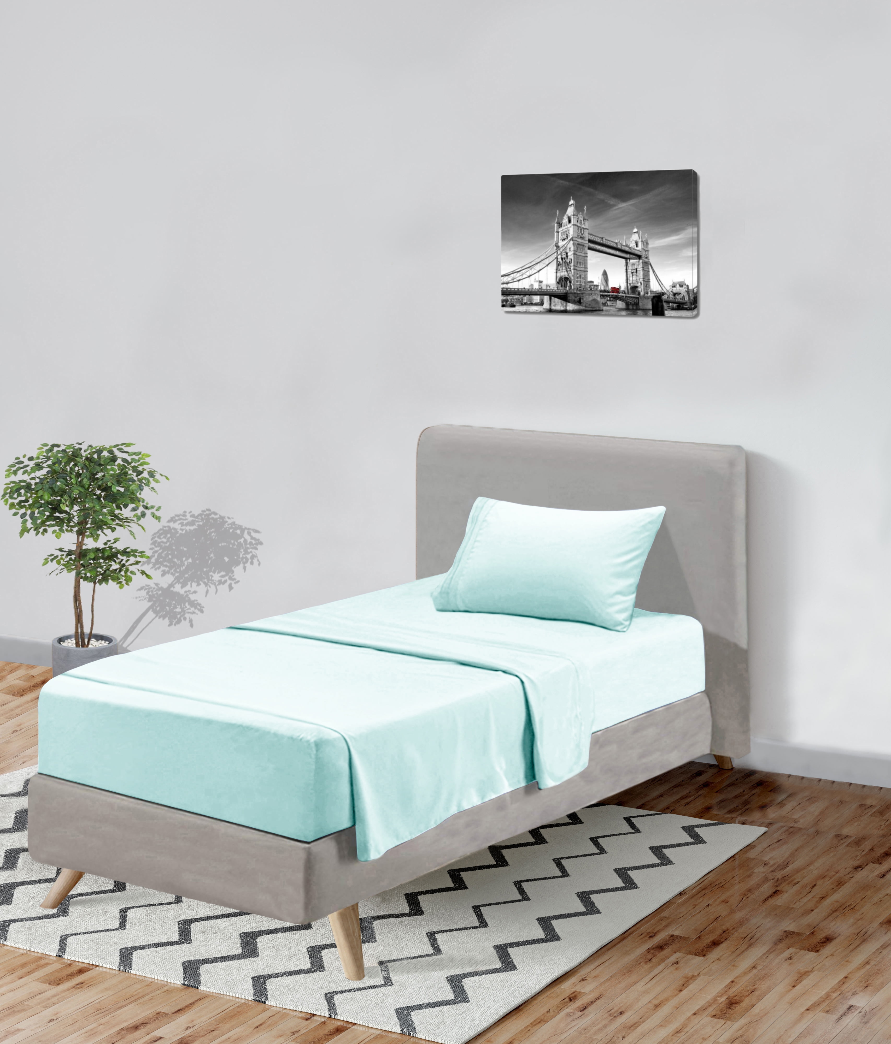 Comfylife Luxury 1800 Series Bamboo Derived Rayon Bed Sheet Set -Deep ...