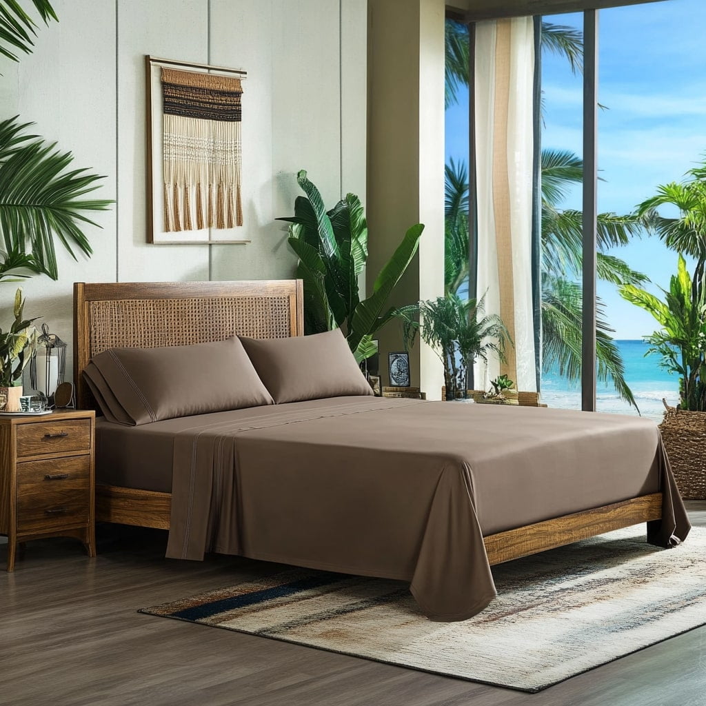 Comfylife Full Size Bed Sheet Set, Bamboo Derived Rayon , Deep Pockets ...