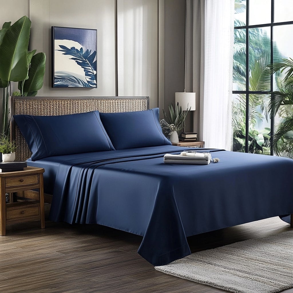 Comfylife Full Size Bed Sheet Set Bamboo Derived Rayon Deep Pockets ...