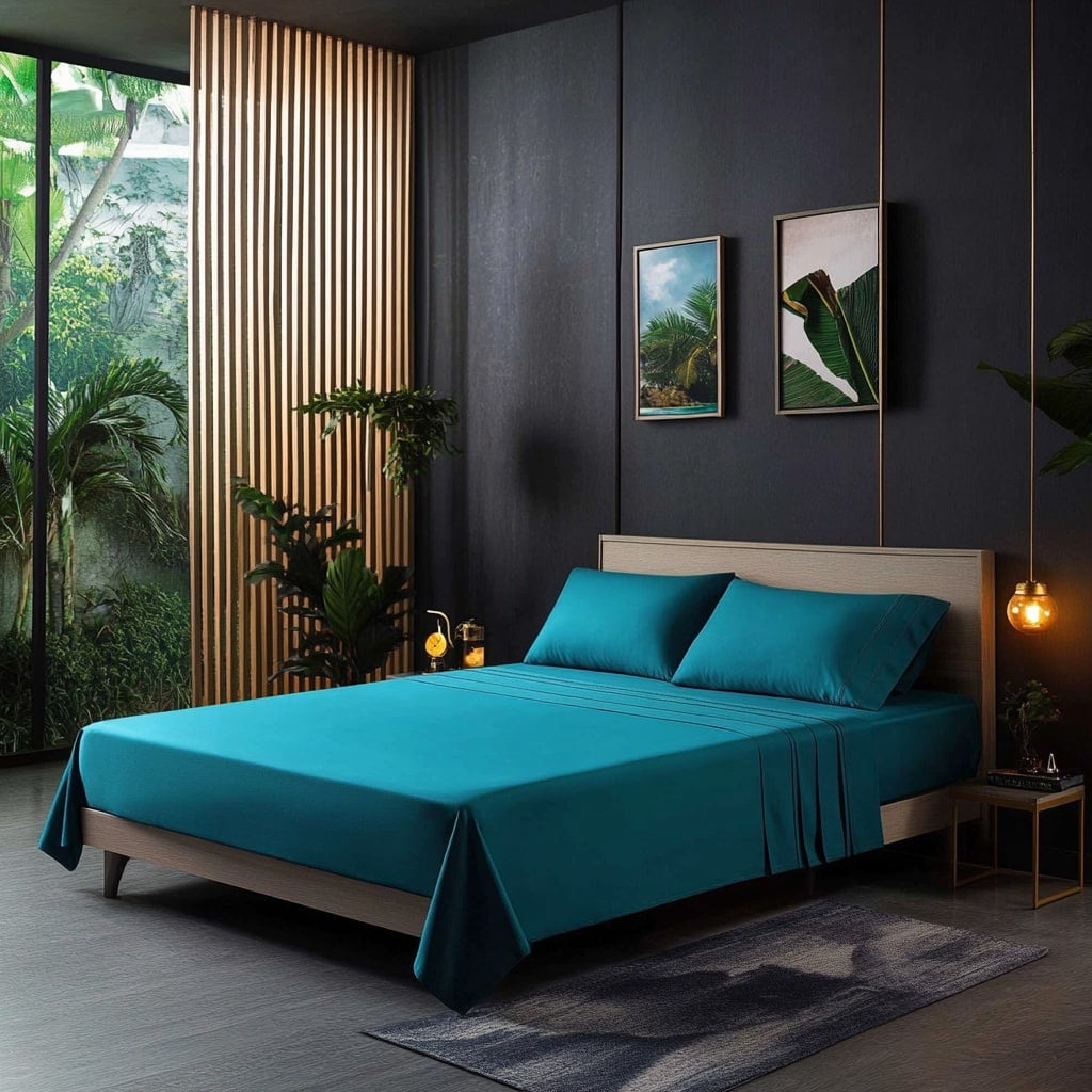 Comfylife Full Size Bed Sheet Set Bamboo Derived Rayon Deep Pockets ...