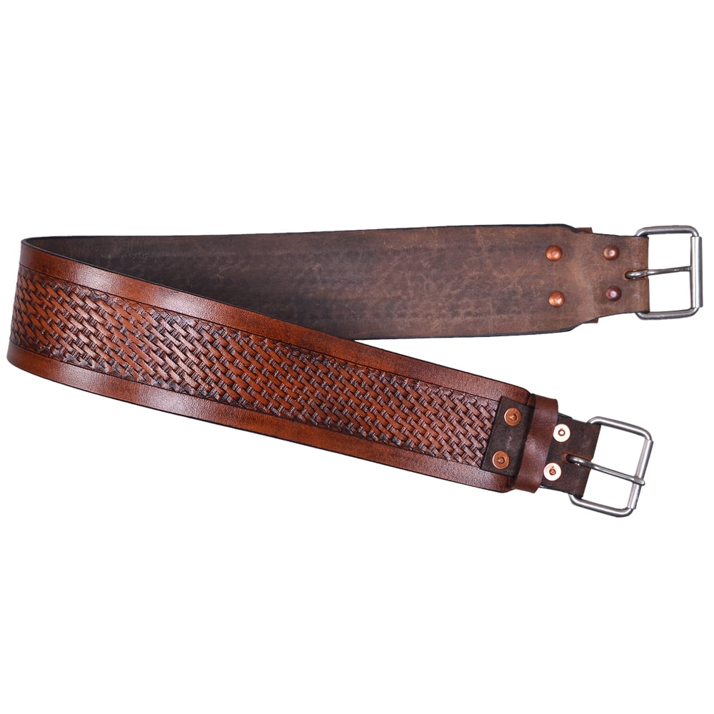 Comfytack Horse Saddle Cinch Girth Handtooled Leather Antique Tan ...