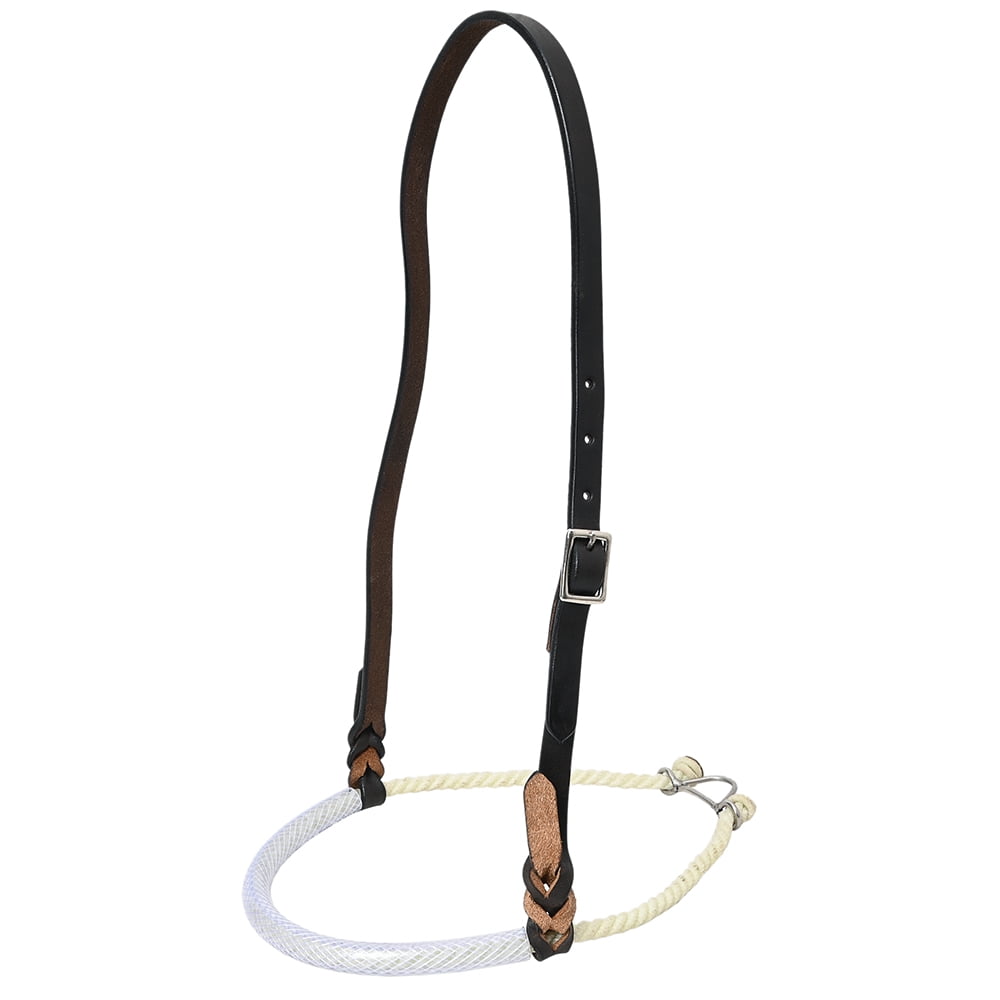 Comfytack Western Horse Round Nose Caveson Genuine Leather Noseband ...