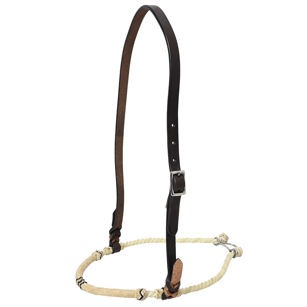 Comfytack Western Horse Round Nose Caveson Genuine Leather Noseband ...