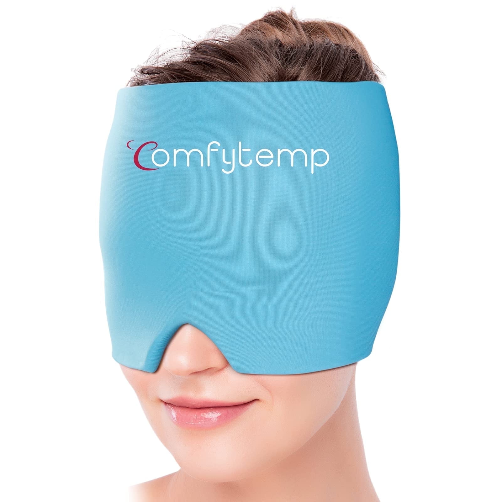 Comfytemp Cooling Head Wrap with Compression, Super Soft Ice Pack for ...
