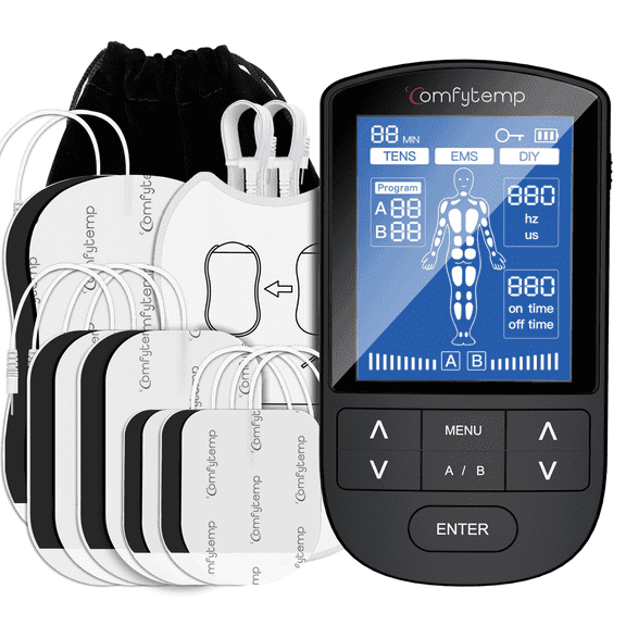TENS Unit EMS Muscle Stimulator with 16 Modes, Dual Channel Muscle ...