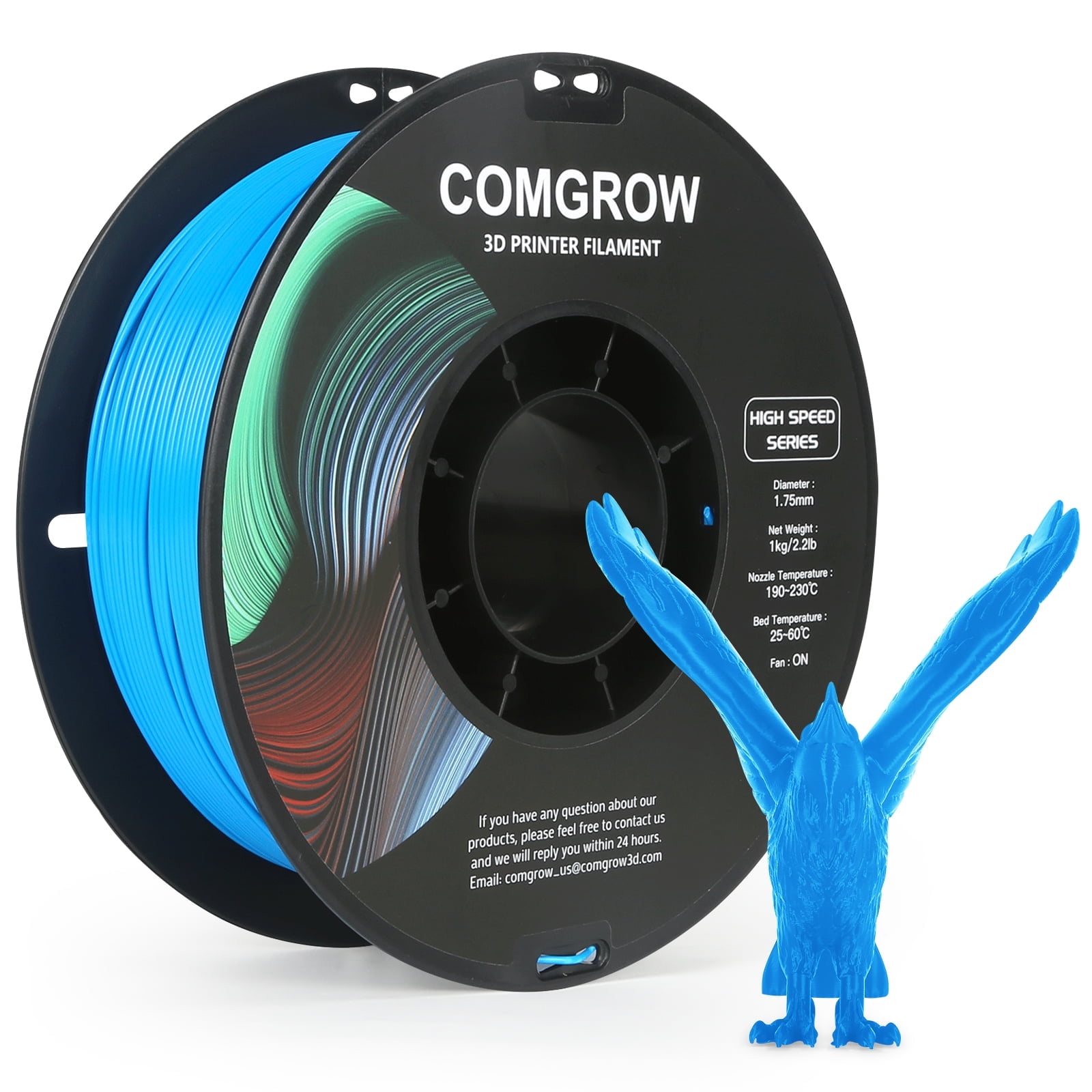 Comgrow High-Speed 3D Printer Filament PLA,1.75mm 3D Printer Material ...