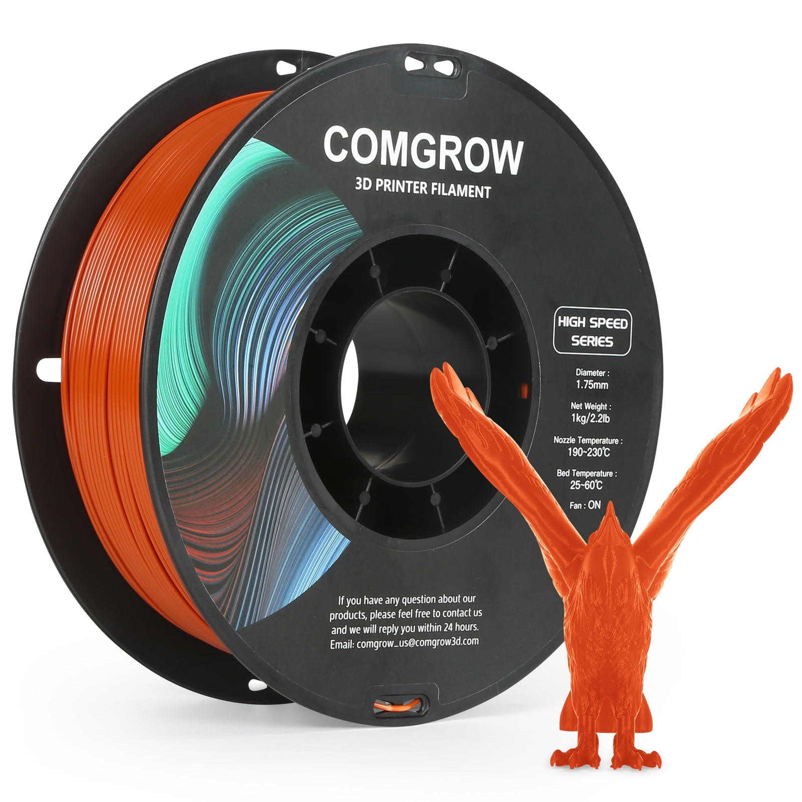 Comgrow High-Speed 3D Printer Filament PLA,1.75mm 3D Printer Material ...