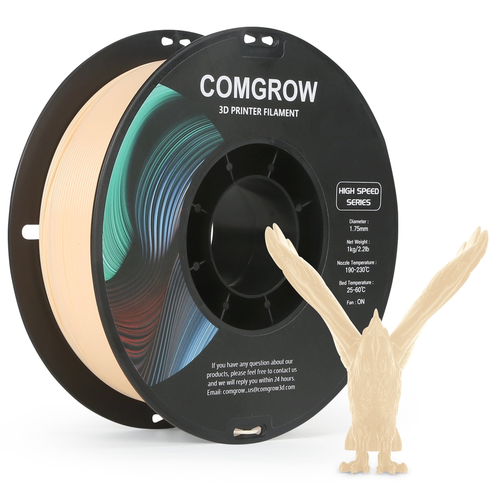 Comgrow High-Speed 3D Printer Filament PLA,1.75mm 3D Printer Material ...