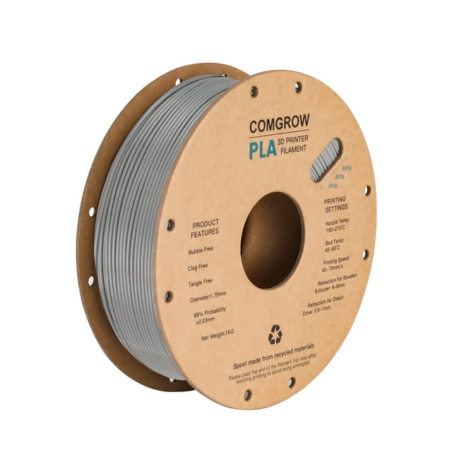 Comgrow PLA 3D Printer Filament, 3D Printer PLA Filament 1.75mm ...