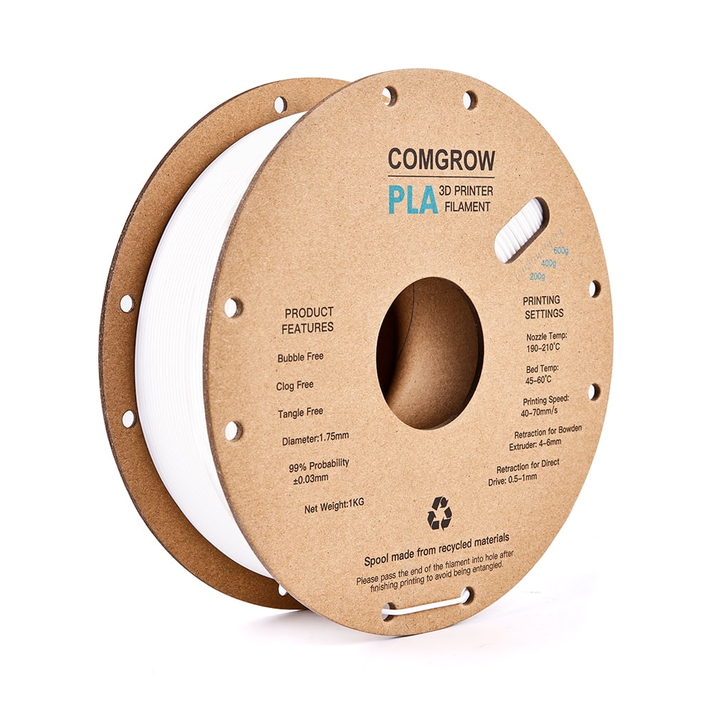 Comgrow PLA 3D Printer Filament, 3D Printer PLA Filament 1.75mm ...