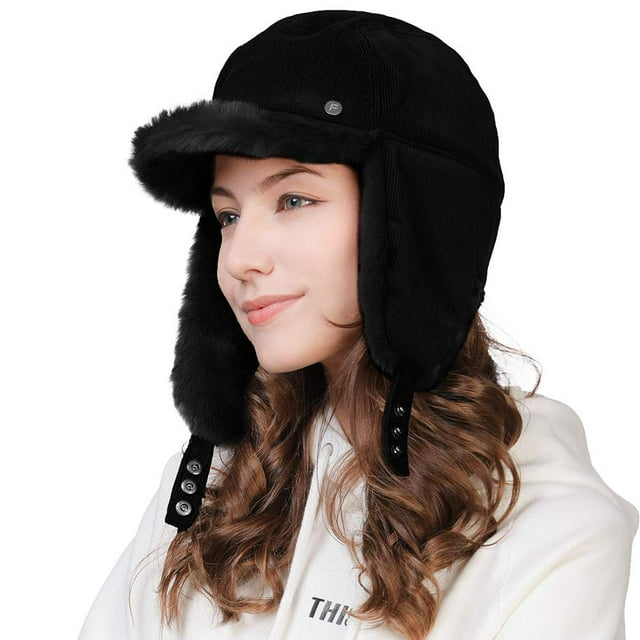 Comhats Womens Winter Fitted Corduroy Earflap Dad Large Head Elmer Fudd ...