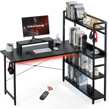 Eureka Ergonomic 47x23 Inch Computer Desk, Black Office Desk with Free ...