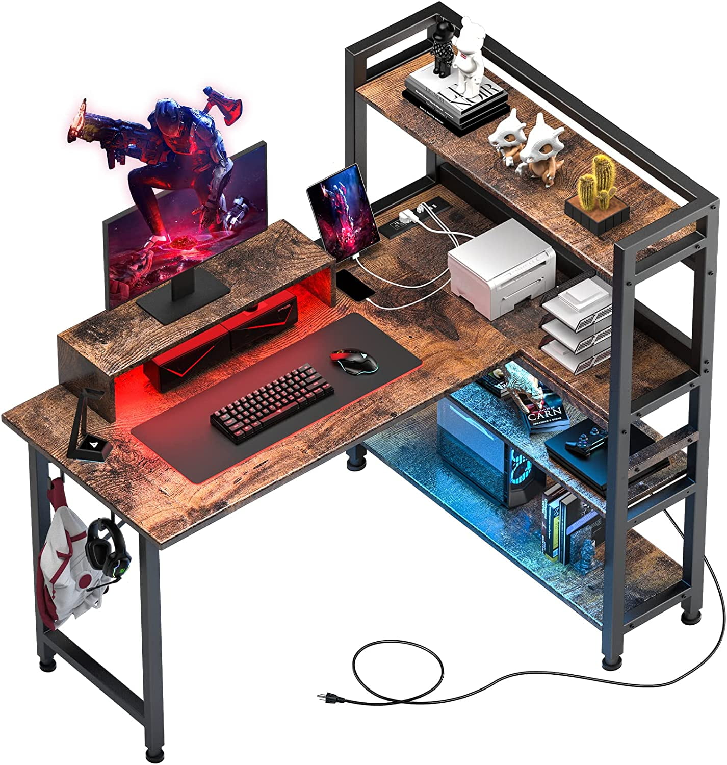 Comhoma 55 H Gaming Computer Desk with 4 Tier Philippines | Ubuy
