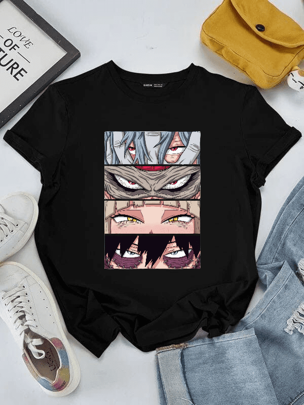 Comic Anime MHA Villain Eyes Comic My Hero Academia Graphic Apparel ...