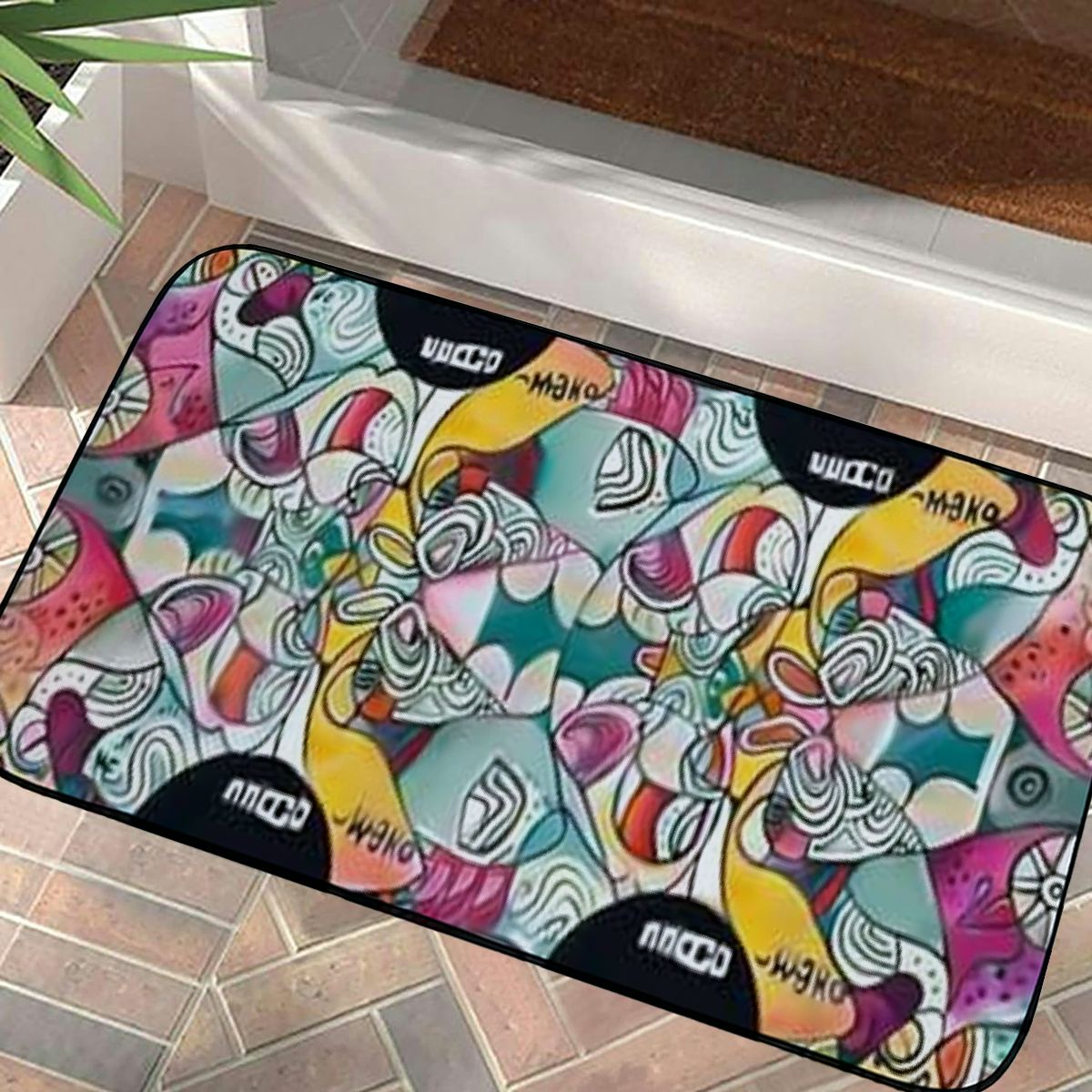 Comic Ar Print Doormat,Entry Mat/Garage, Patio Entrance Mat/Welcome ...
