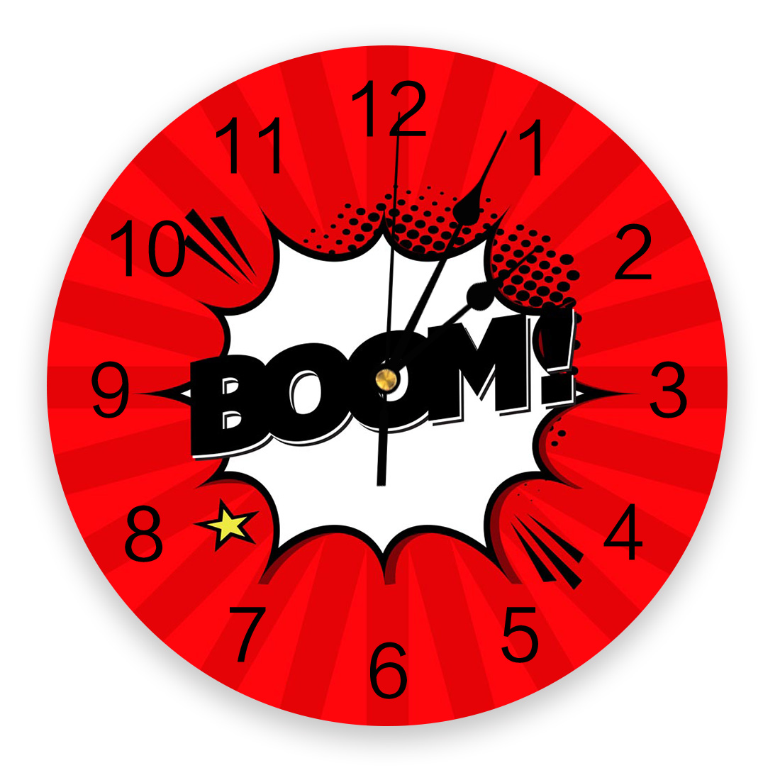 Comic Art Boom Modern Wall Clock For Home Office Wall ration Living ...
