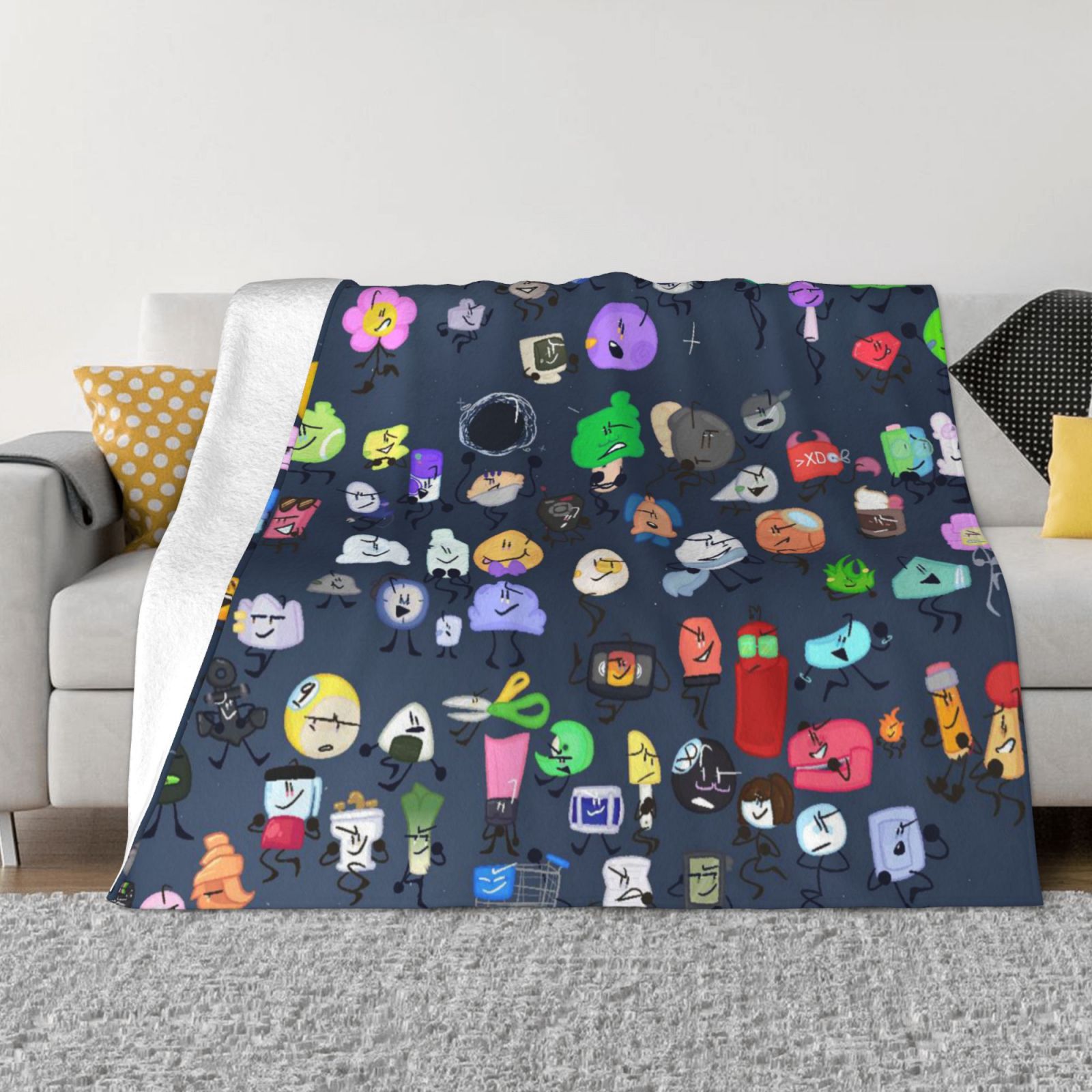 Comic BFDI Battle For Dream Island Blanket Cozy Ultra-Soft Micro ...